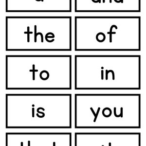 Fry's First 100 Sight Words Flashcards, Printable (PDF) - Etsy