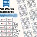 CVC Words! Flashcards! Consonant Vowel Consonant! Printable ...