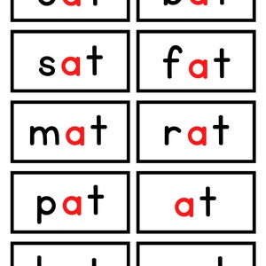CVC Words! Flashcards! Consonant Vowel Consonant! Printable ...