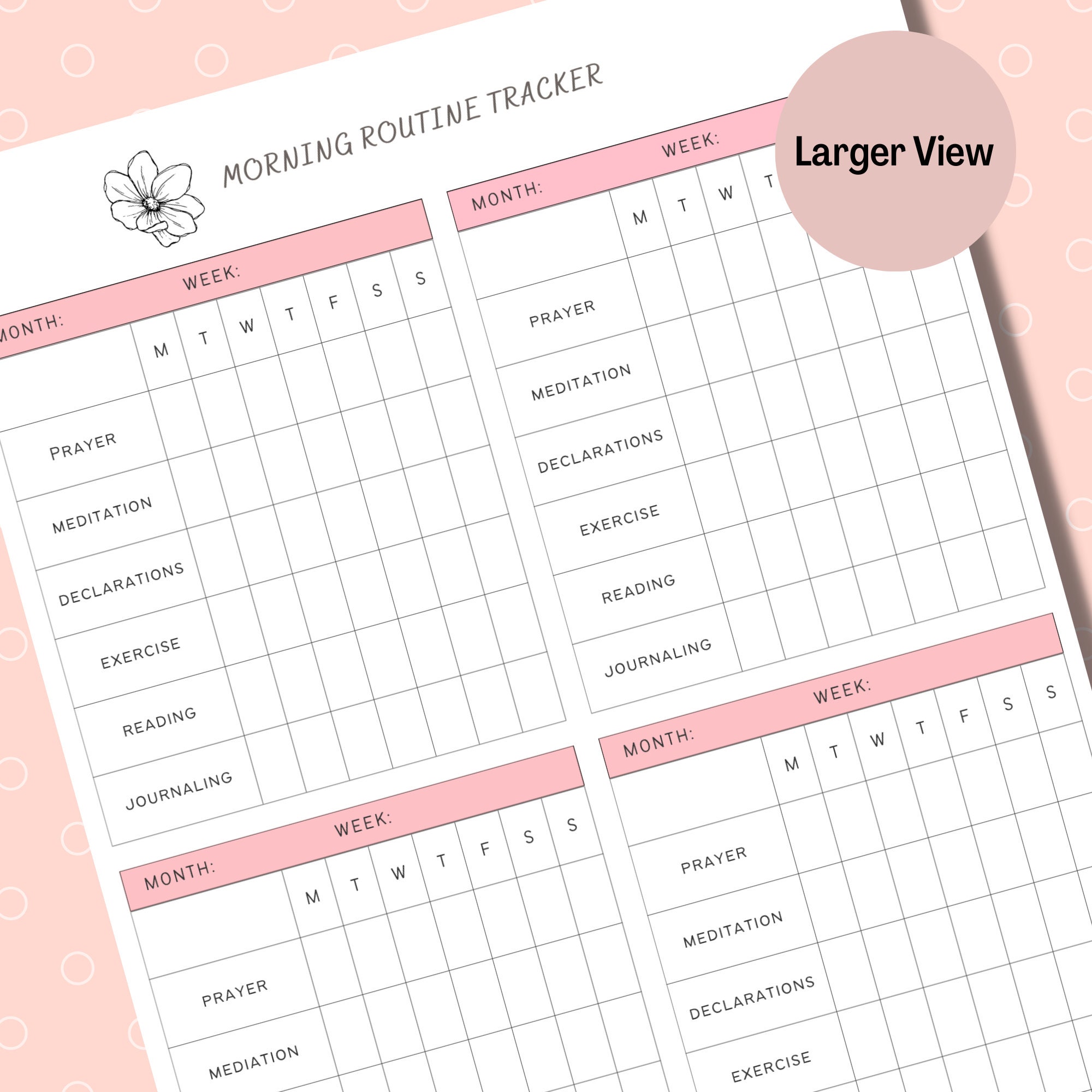 Printable Christian Woman Daily/weekly Routine Tracker | Routine ...