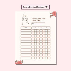 Printable Daily Routine Tracker | Routine Checklist Printable | Daily ...