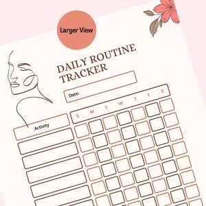 Printable Daily Routine Tracker | Routine Checklist Printable | Daily ...