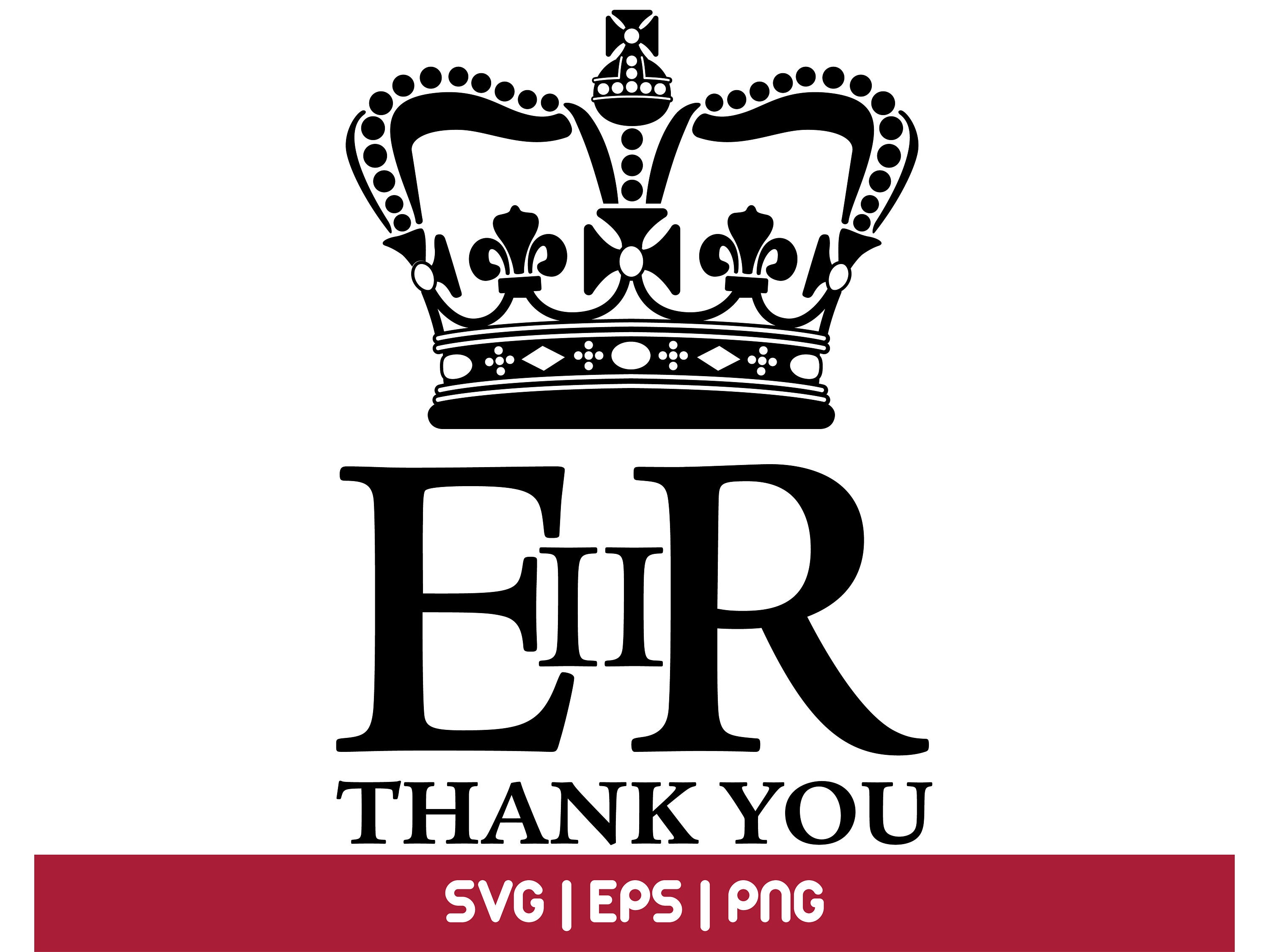 E II R Thank You Svg, Elizabeth the Second Regina, Queen Elizabeth II ...