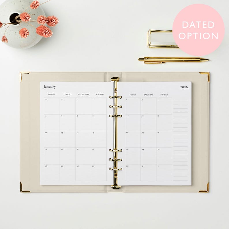 Personalised 'my Organised Life' Planner: Gold Foil Embossed A5 ...