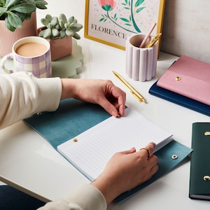 Personalised Vegan Leather Refillable Notebook - Refillable Journal ...