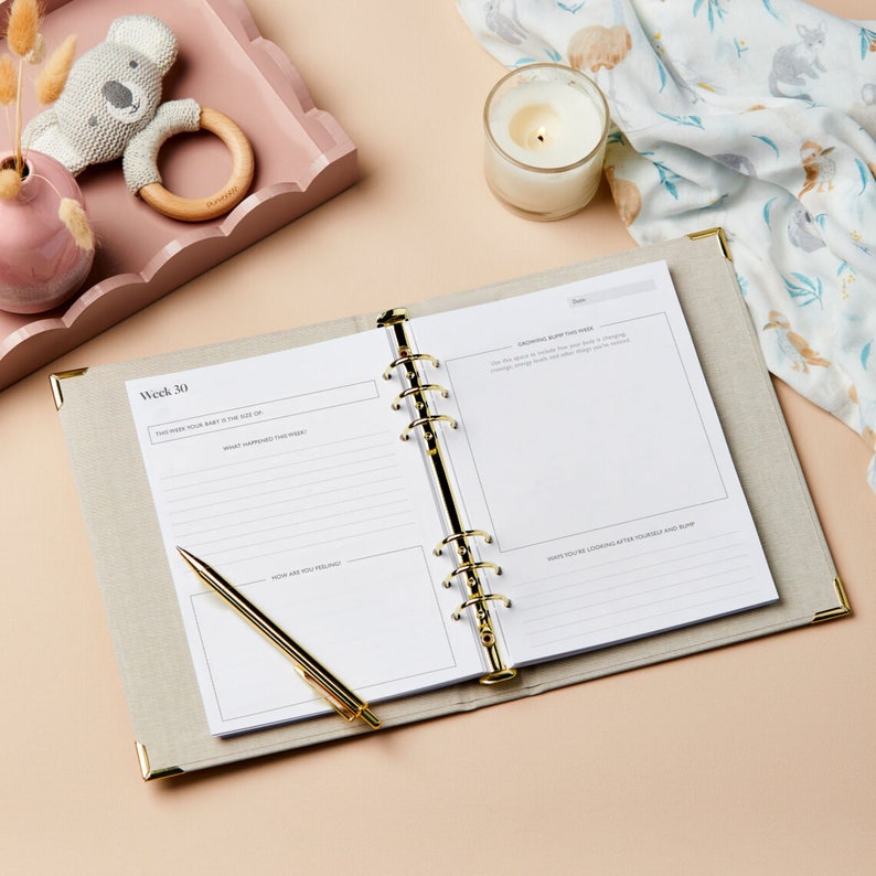 Personalized Pregnancy Journal: 'tales of the Bump' Embossed Keepsake ...
