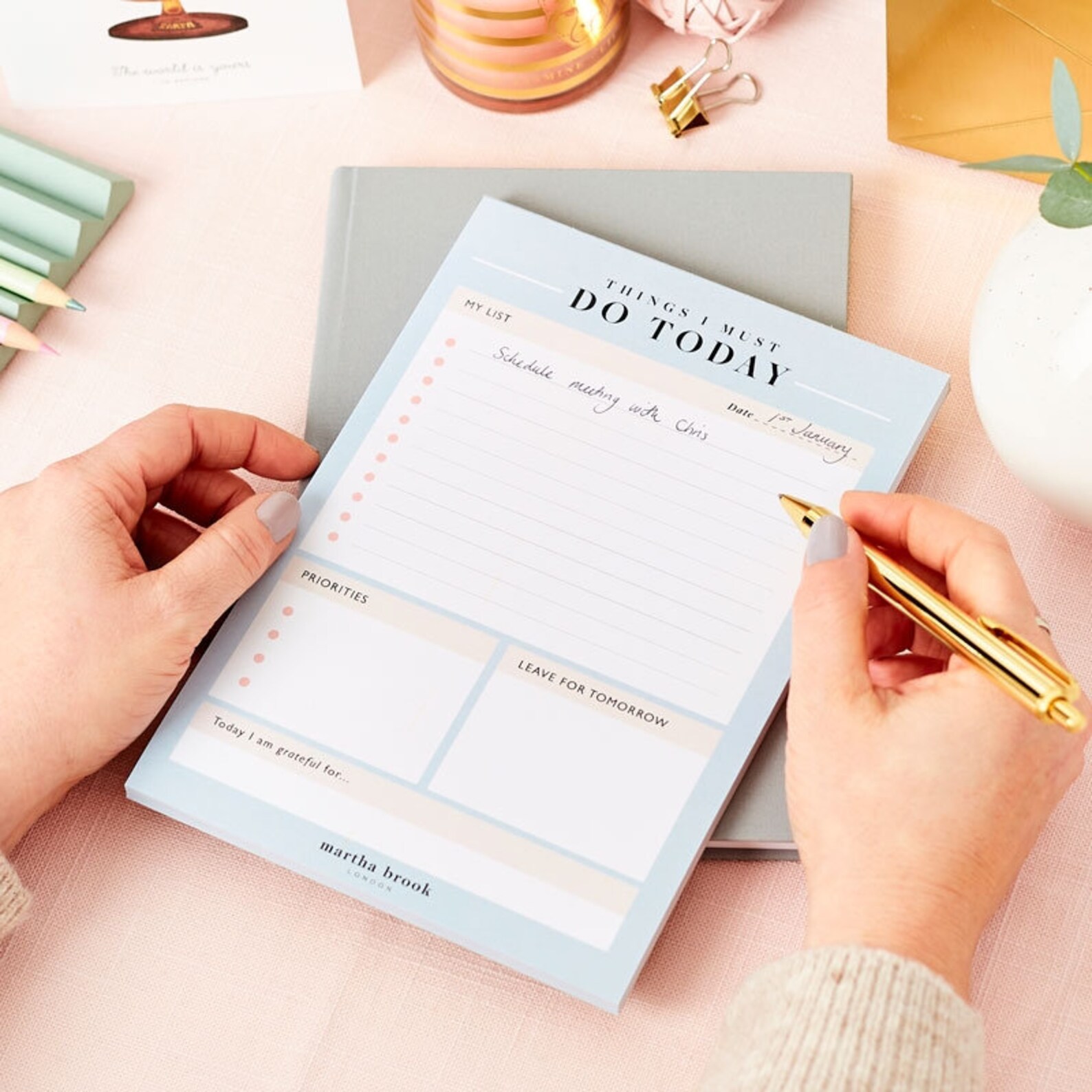 Happiness Daily To-do Planner Desk Pad: 50-sheet A5 Notepad - Etsy UK