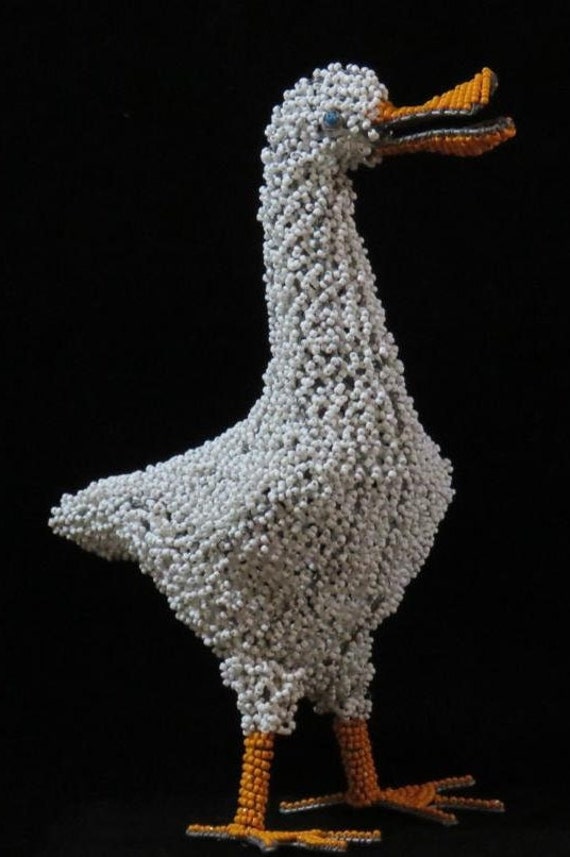 Bead and Wire Goose Crafted by Zimbabwean Artist Cuthbert. - Etsy