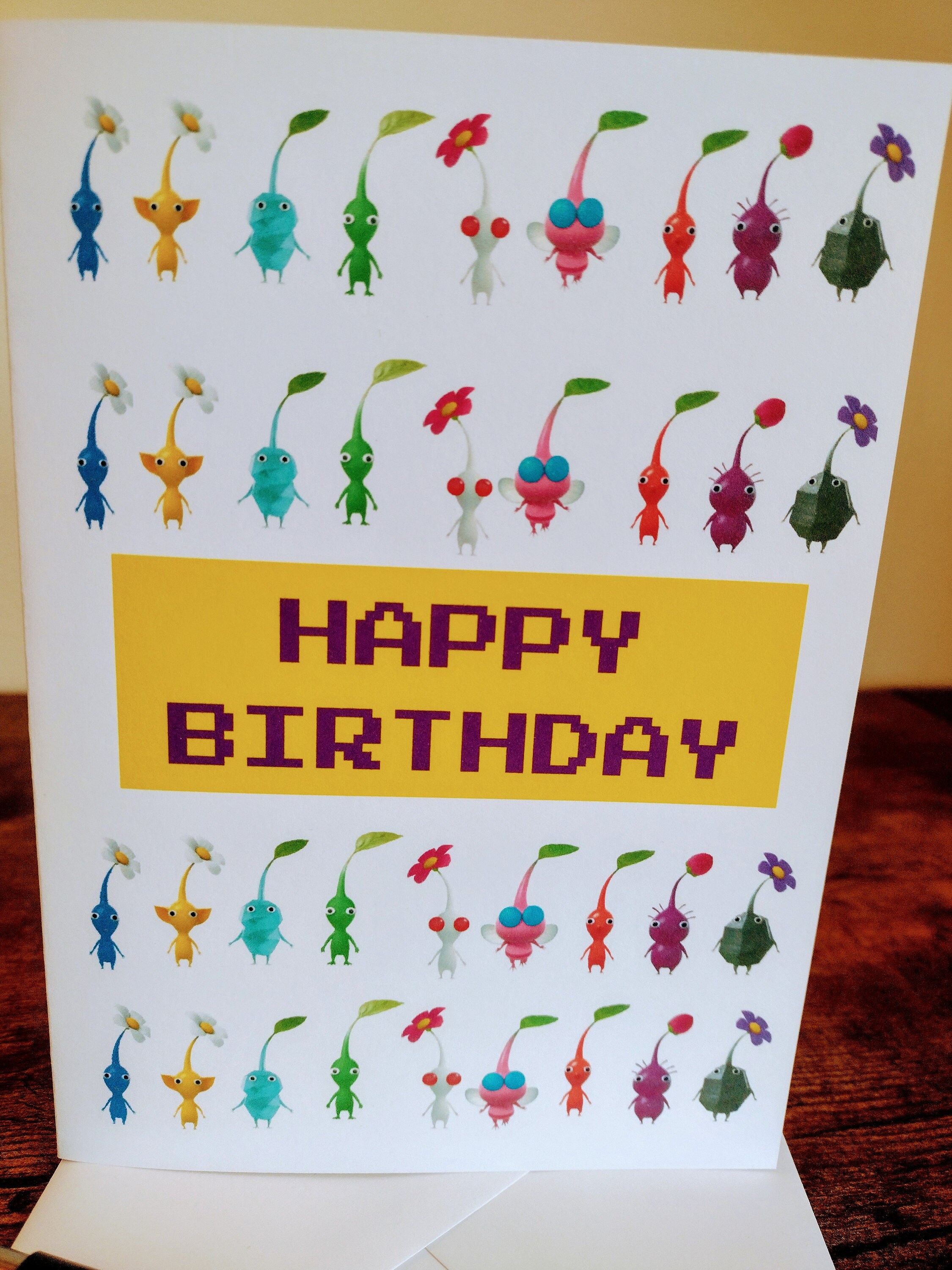 Handmade Pikmin Inspired Birthday Card. A5 Card. - Etsy