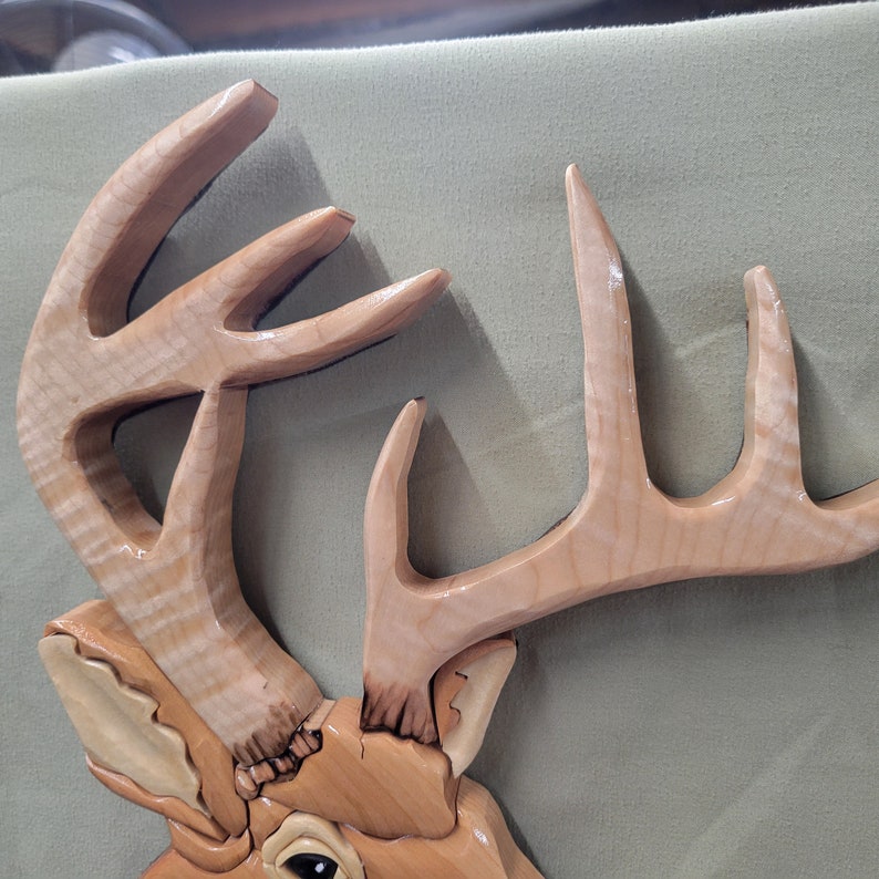 Whitetail Buck Intarsia - Etsy