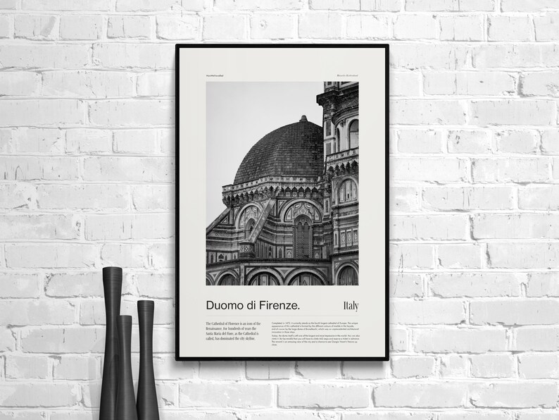 Duomo Di Firenze Poster, Florence Travel Print, Italy Travel Poster ...