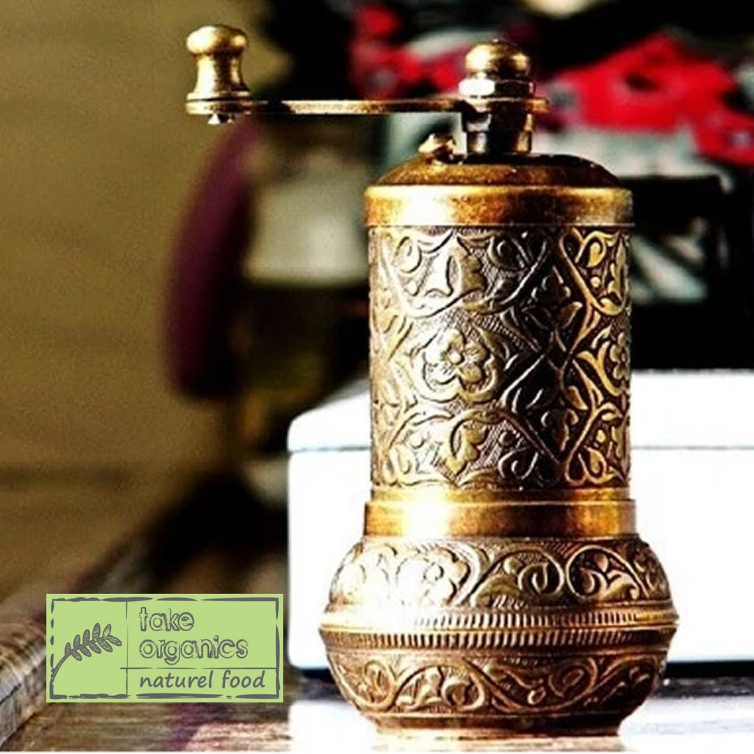 Hand Engraved Copper Coffee Grinder, Authentic Turkish Mill - Etsy