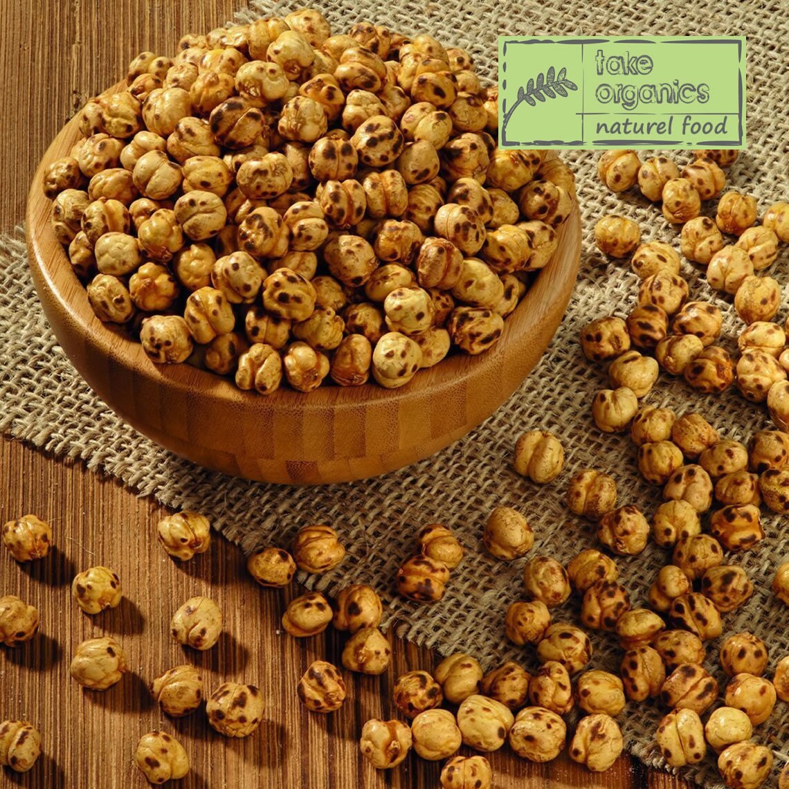 Organic Roasted Yellow Chickpeas, Salted, Unsalted, Snacks, Natural ...