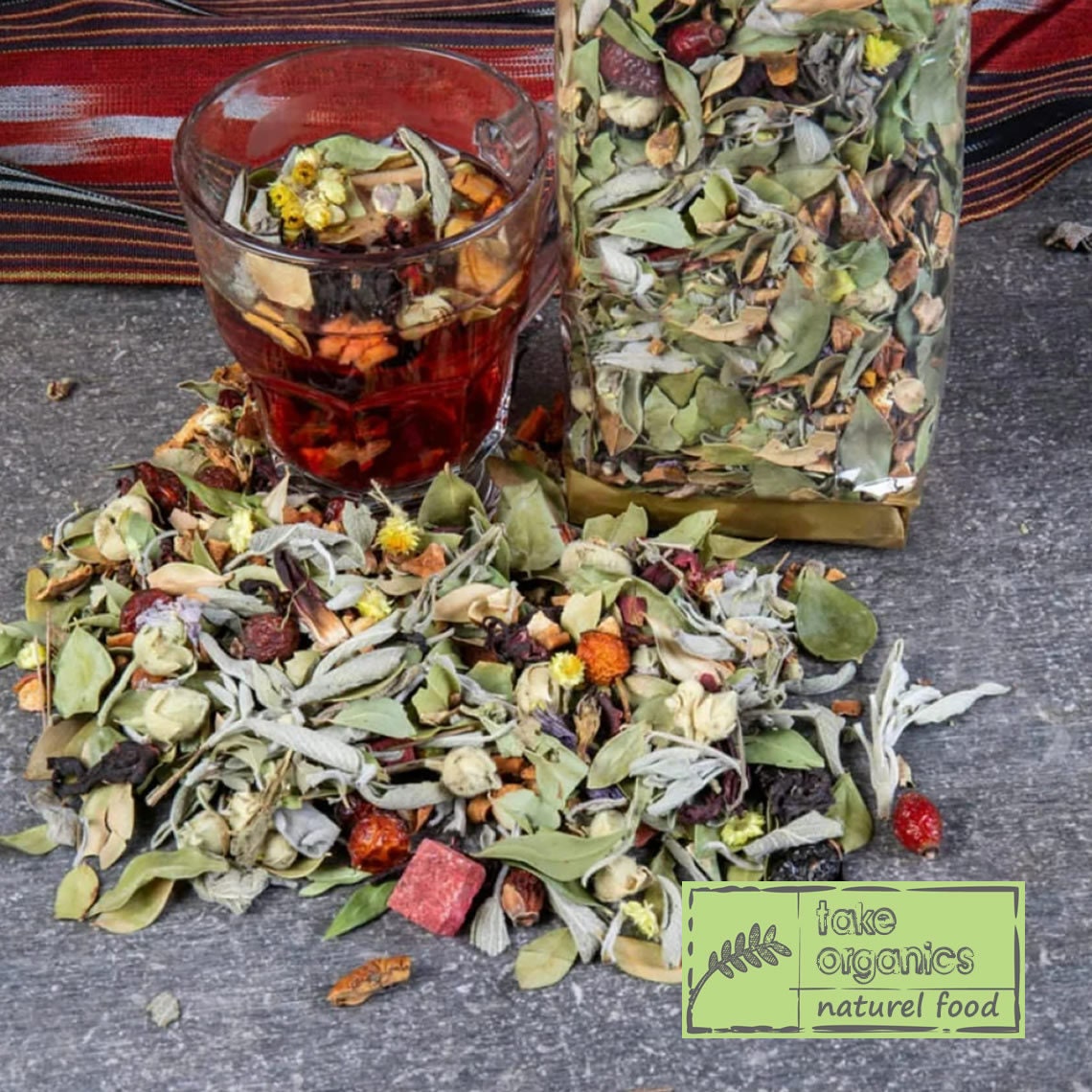 Organic Herbal Tea Winter Blend,all Natural Loose Leaf Tea Giftset ...