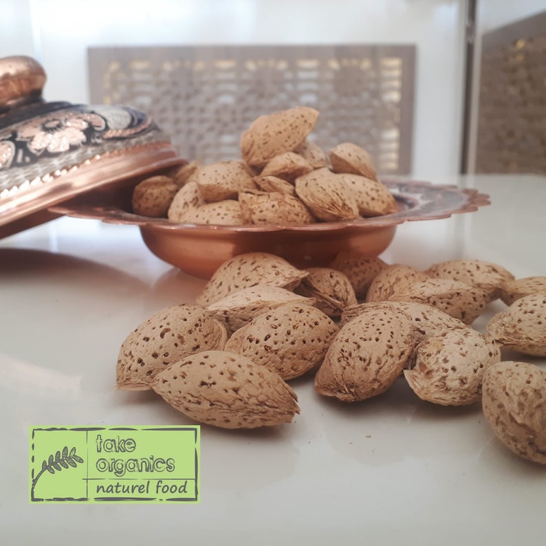 Organic Unshelled Almond,raw Whole Almonds in Shell,sterbai Badam ...