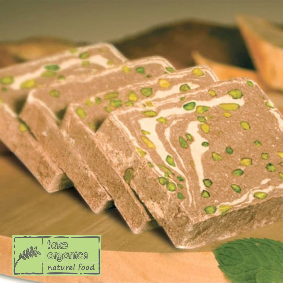 Tahini Halva, Traditional Halva With Pistachio, Turkish Dessert, Sesame ...