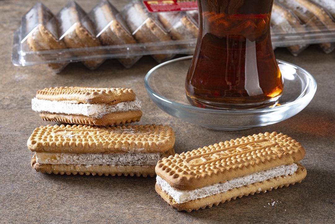 Turkish Delight Between Biscuits,turkish Local Taste,rose Flavored ...