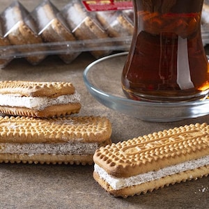 Turkish Delight Between Biscuits,turkish Local Taste,rose Flavored ...