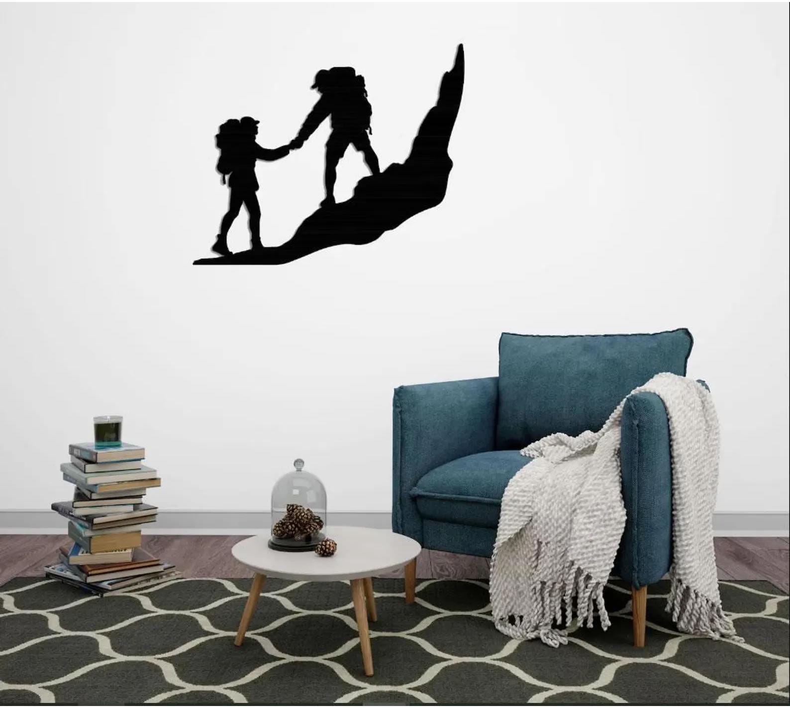 Mountain Climbing Art Metal, Mountain Climbing Metal Wall Art, Mountain ...