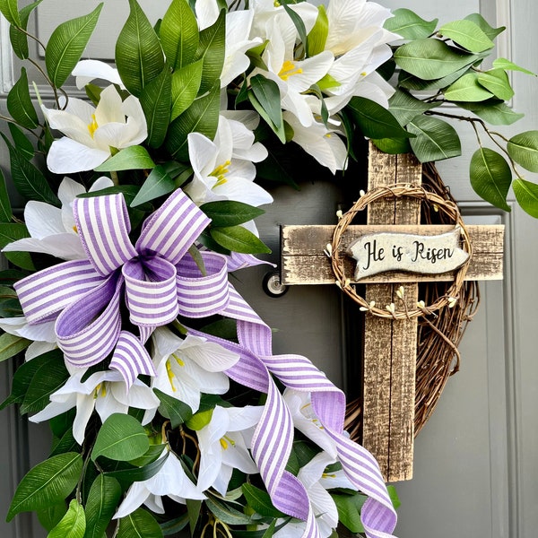 Easter Cross Wreath - Etsy