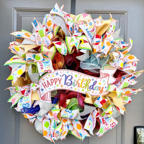 Happy Birthday Ribbon - Etsy