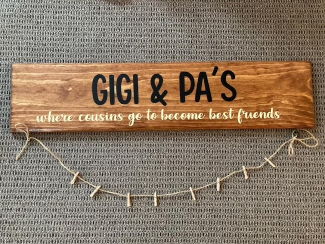 Custom Grandparents Sign, Stained Wood Sign, Grandparent Gift, Where ...