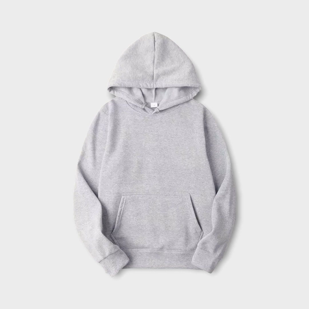 Gray Long-sleeve Pullover Hoodie - Etsy