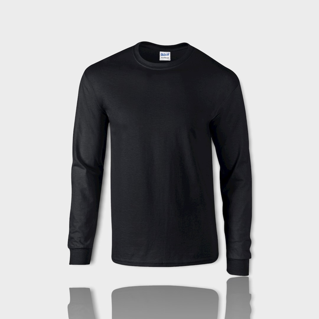 Blank Black Long-sleeve T-shirt, Comfy Long-sleeve Shirt, Unisex Long ...