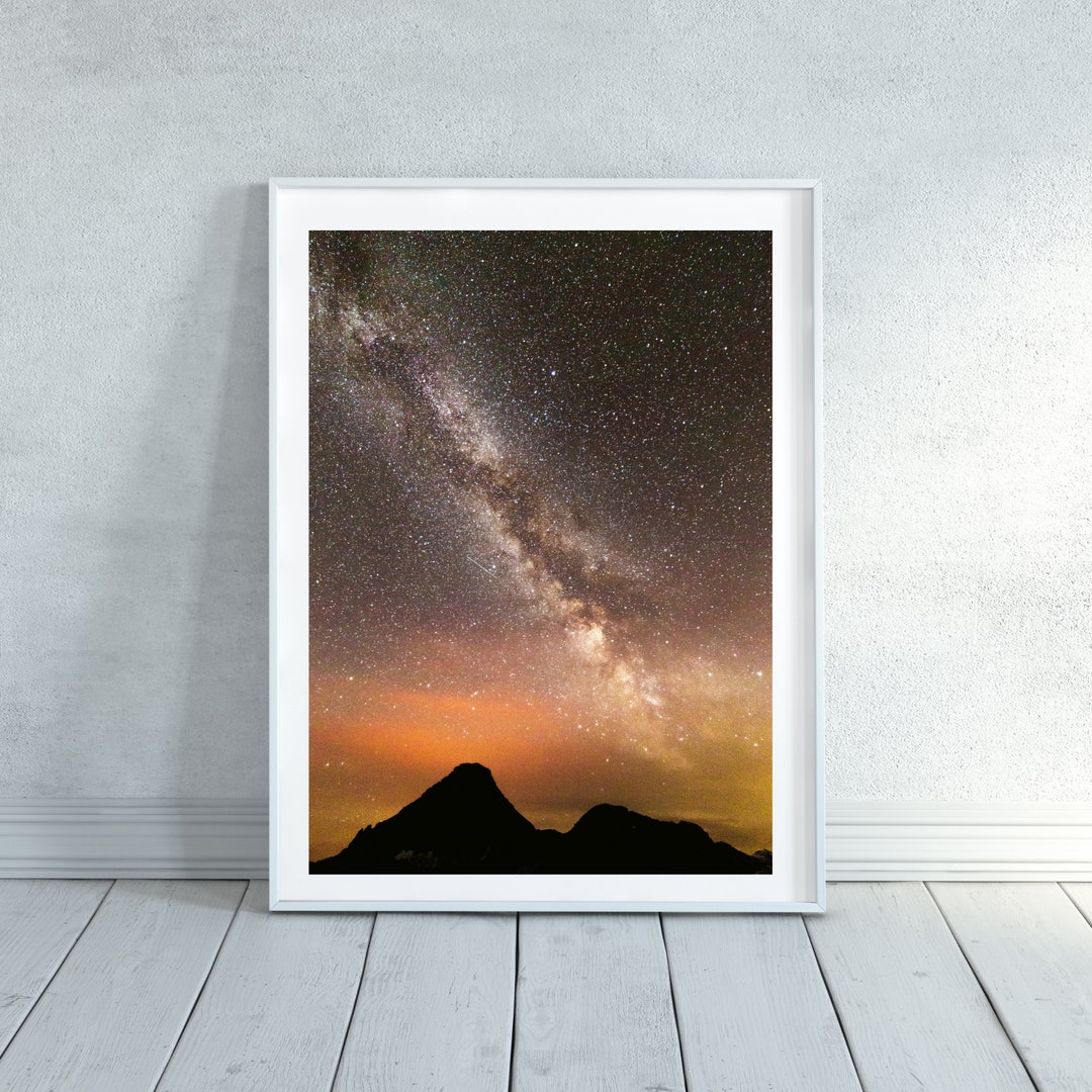 Night Sky Print,starry Sky Poster, Night Landscape, Scenery, Printable ...