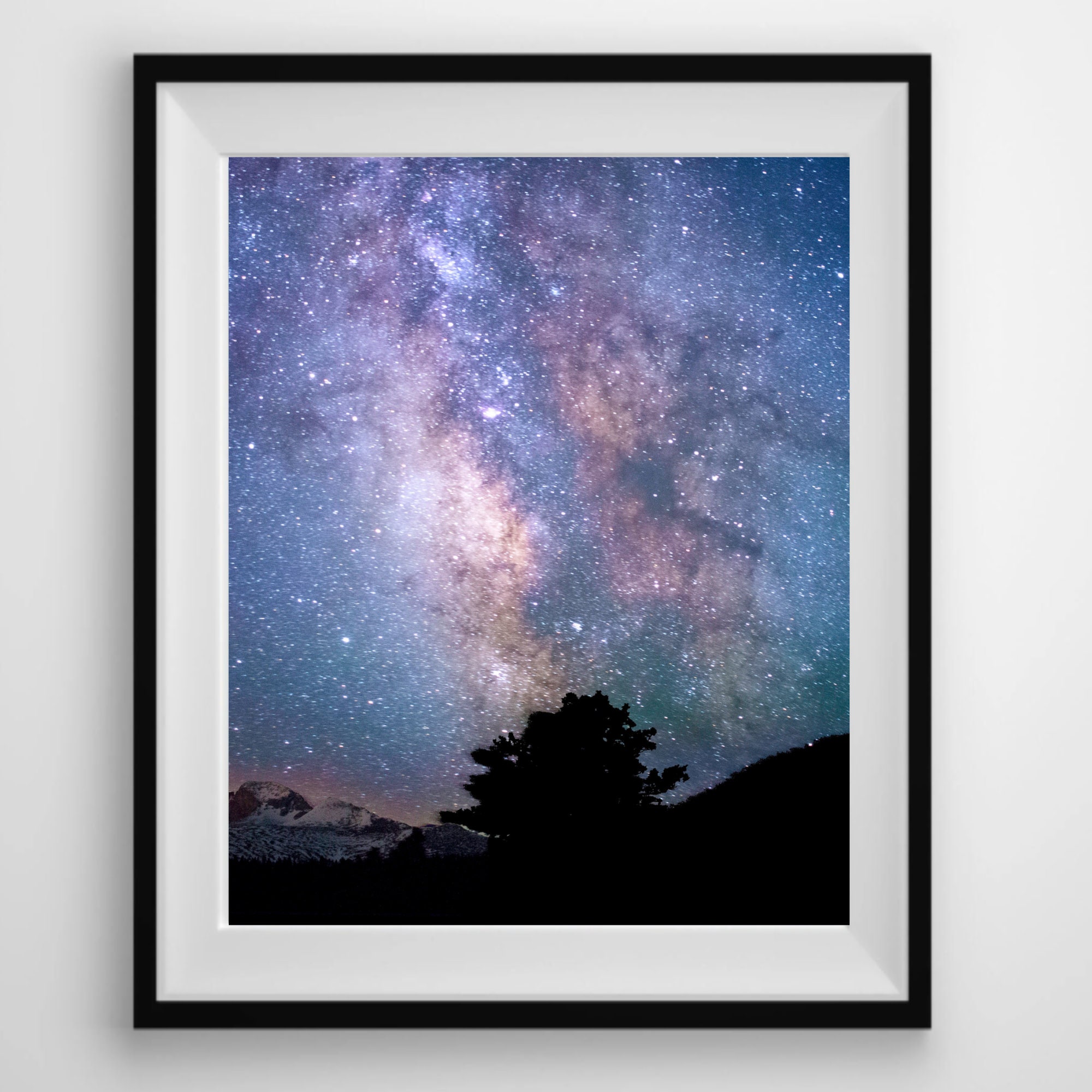 Night Sky Print Starry Sky Poster Night Landscape Scenery - Etsy