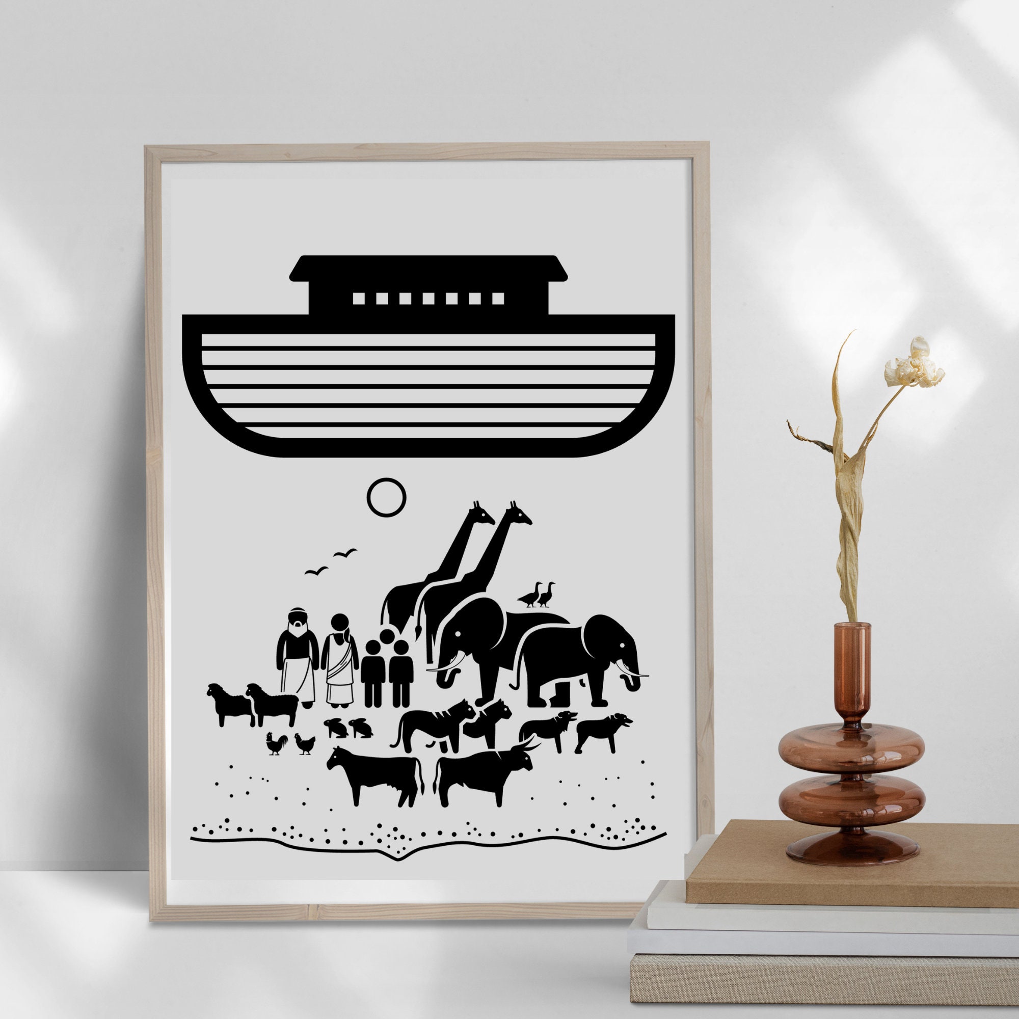 Noah's Ark Printable ,biblical Wall Art ,religious Digital Download ...