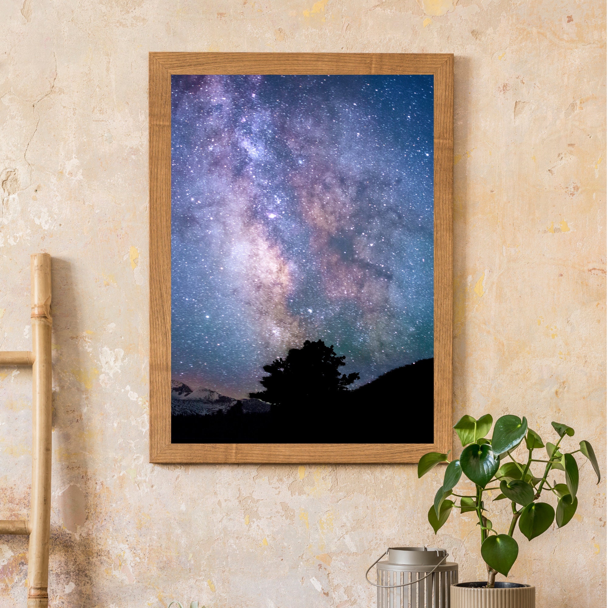 Night Sky Print Starry Sky Poster Night Landscape Scenery - Etsy