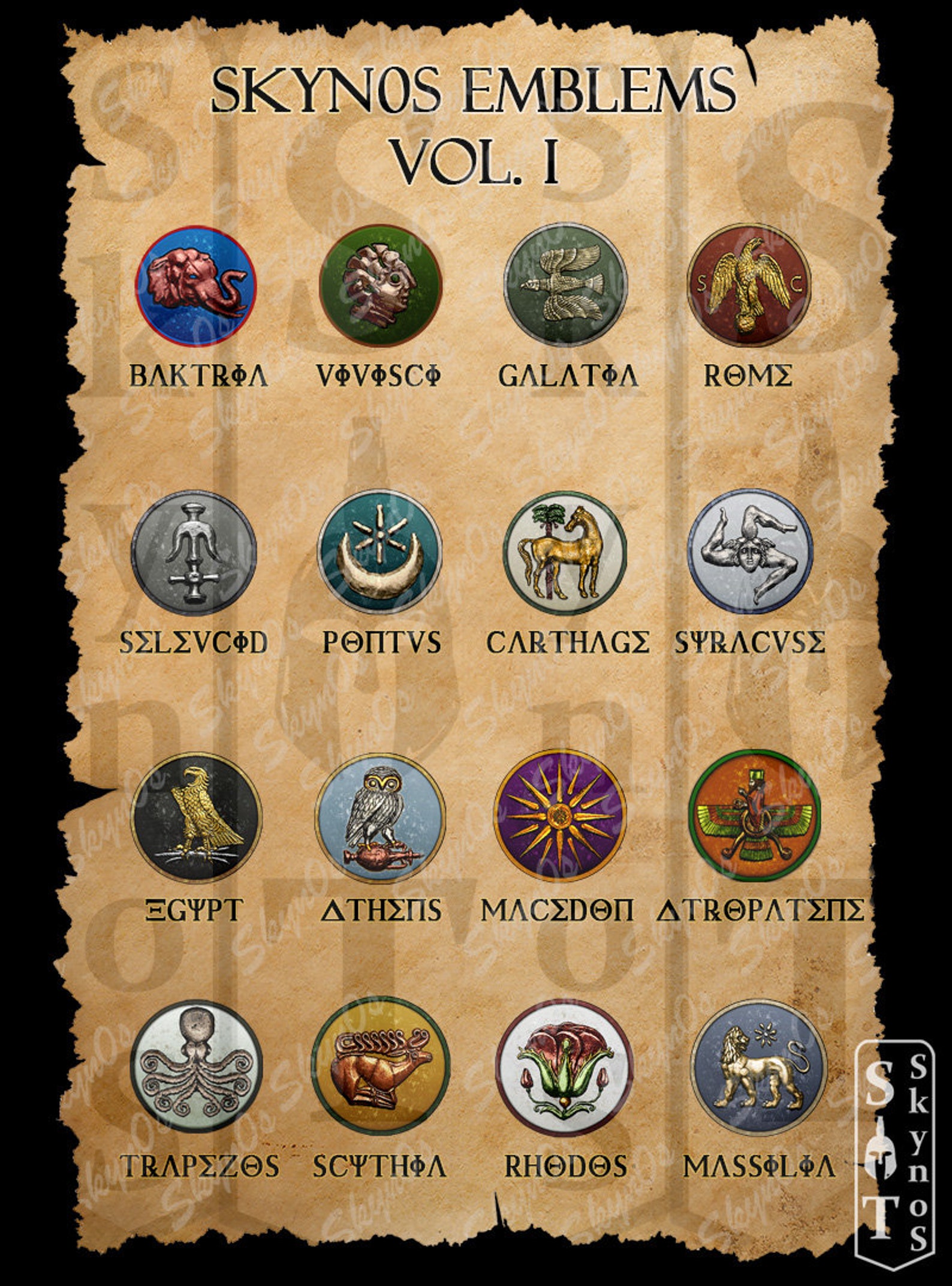 SCYTHIA - Ancient Faction Emblem & Symbol - Digital Printable Logo - Etsy