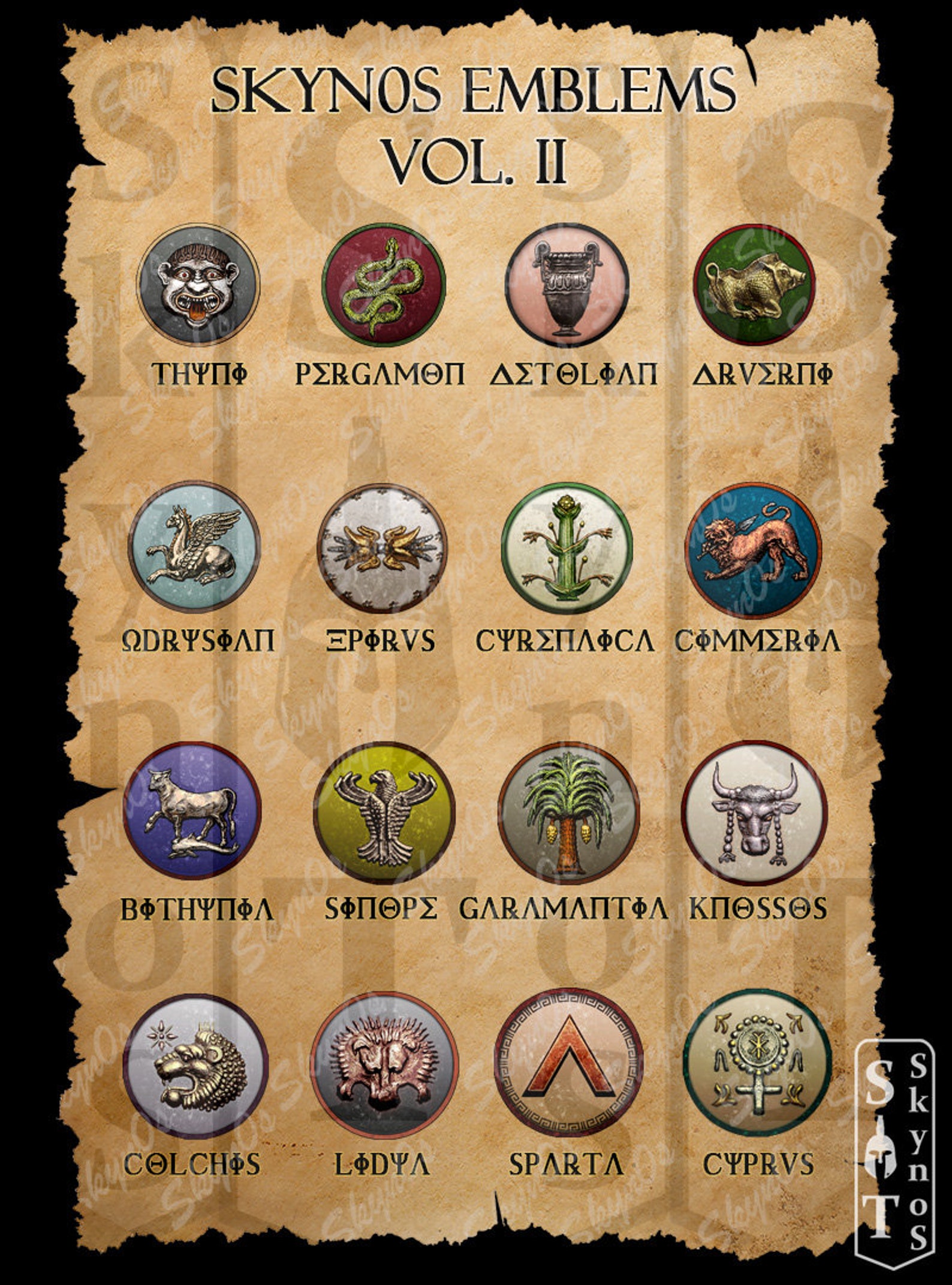 ATHENS - Ancient Faction Emblem & Symbol - Digital Printable Logo - Etsy