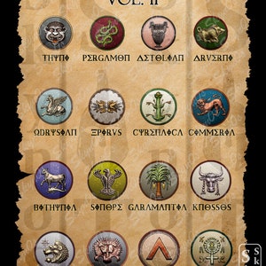 ATHENS - Ancient Faction Emblem & Symbol - Digital Printable Logo - Etsy