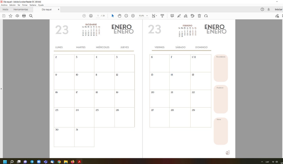 Planner Mensual Para Imprimir