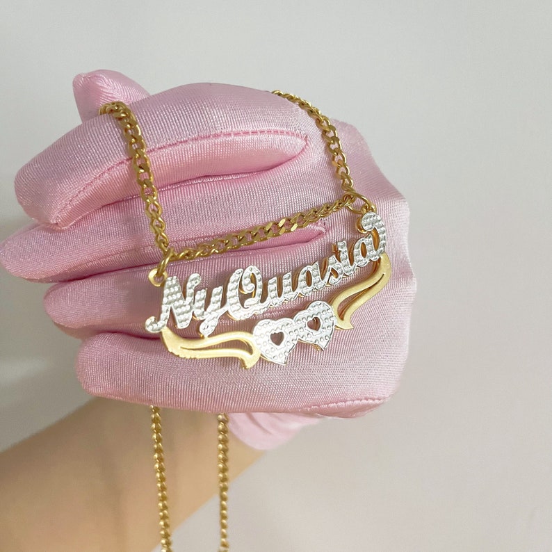 Nameplate Necklace, Name Plate, Custom Name Necklace, Name Pendant ...