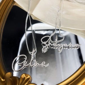 Silver Name Necklace, Custom Name Necklace, 925 Sterling Silver ...