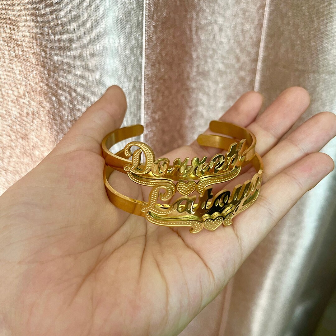 Nameplate Bangle, Custom Name Bangle, Women Bangle Jewelry ...