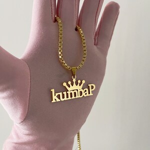 Custom 18K Gold Filled Name Necklace Box Chain, Men Name Necklace ...