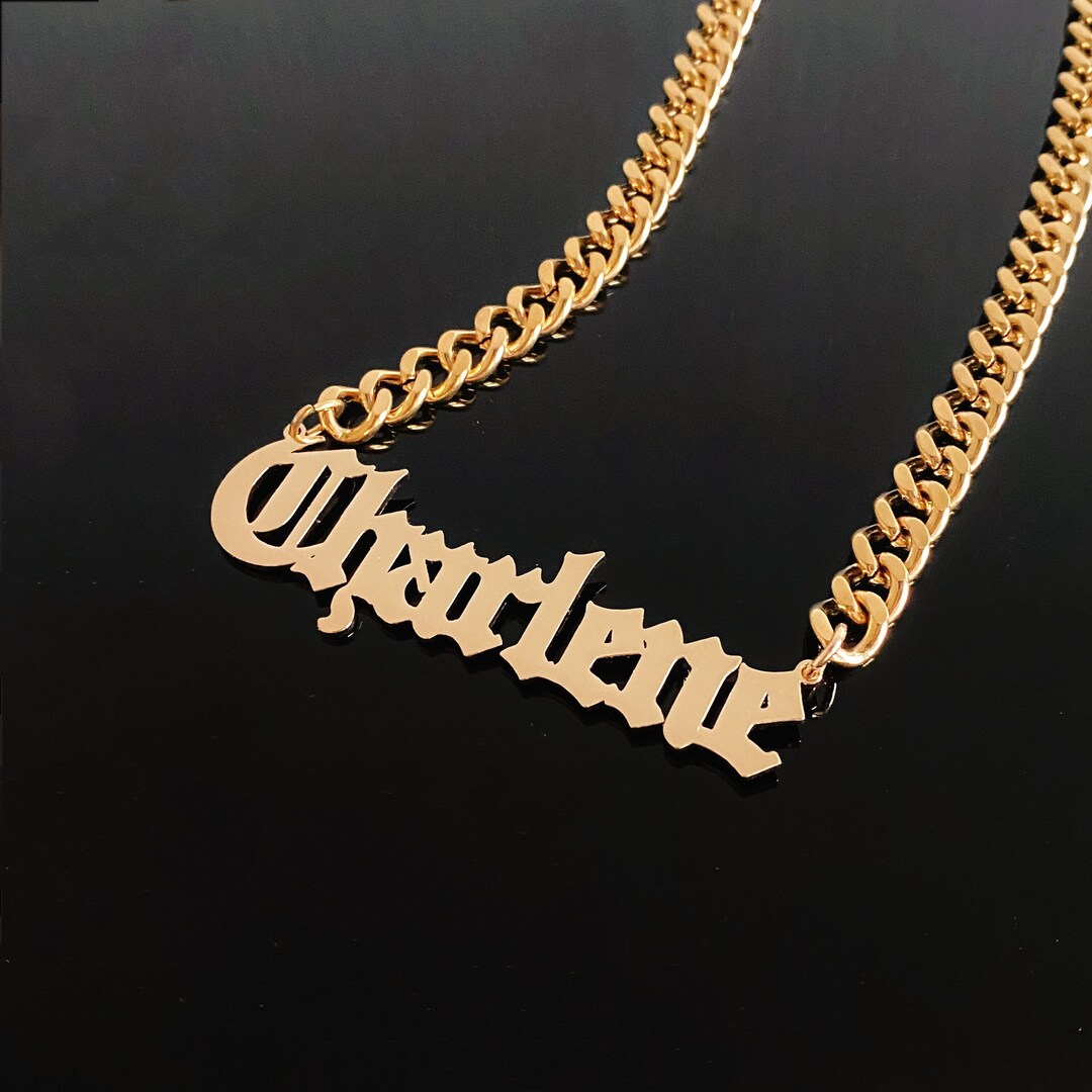 8mm Cuban Name Necklace,custom Letter Necklace,nameplate Necklace ...