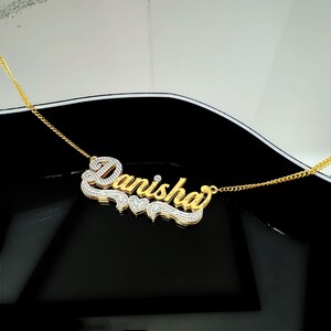 Custom Name Necklace,two Tone Name Necklace,double Plated Necklace ...