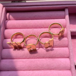 Custom 1-4 Fingers Knuckle Ring, Name Finger Ring, Name Knuckle Ring ...