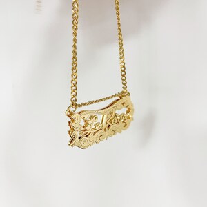 Name Plate, Nameplate Necklace, Custom Name Necklace, Double Plated ...