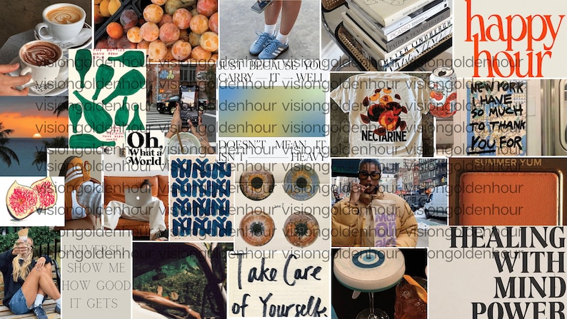 Desktop Wallpaper | Aesthetic Pinterest Moodboard | Instant Digital ...