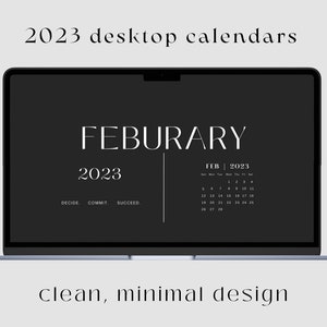 2023 Monthly Desktop Calendar Wallpaper | Minimal Neutral 2023 Calendar ...