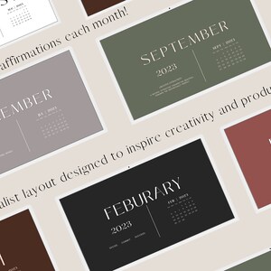 2023 Monthly Desktop Calendar Wallpaper | Minimal Neutral 2023 Calendar ...