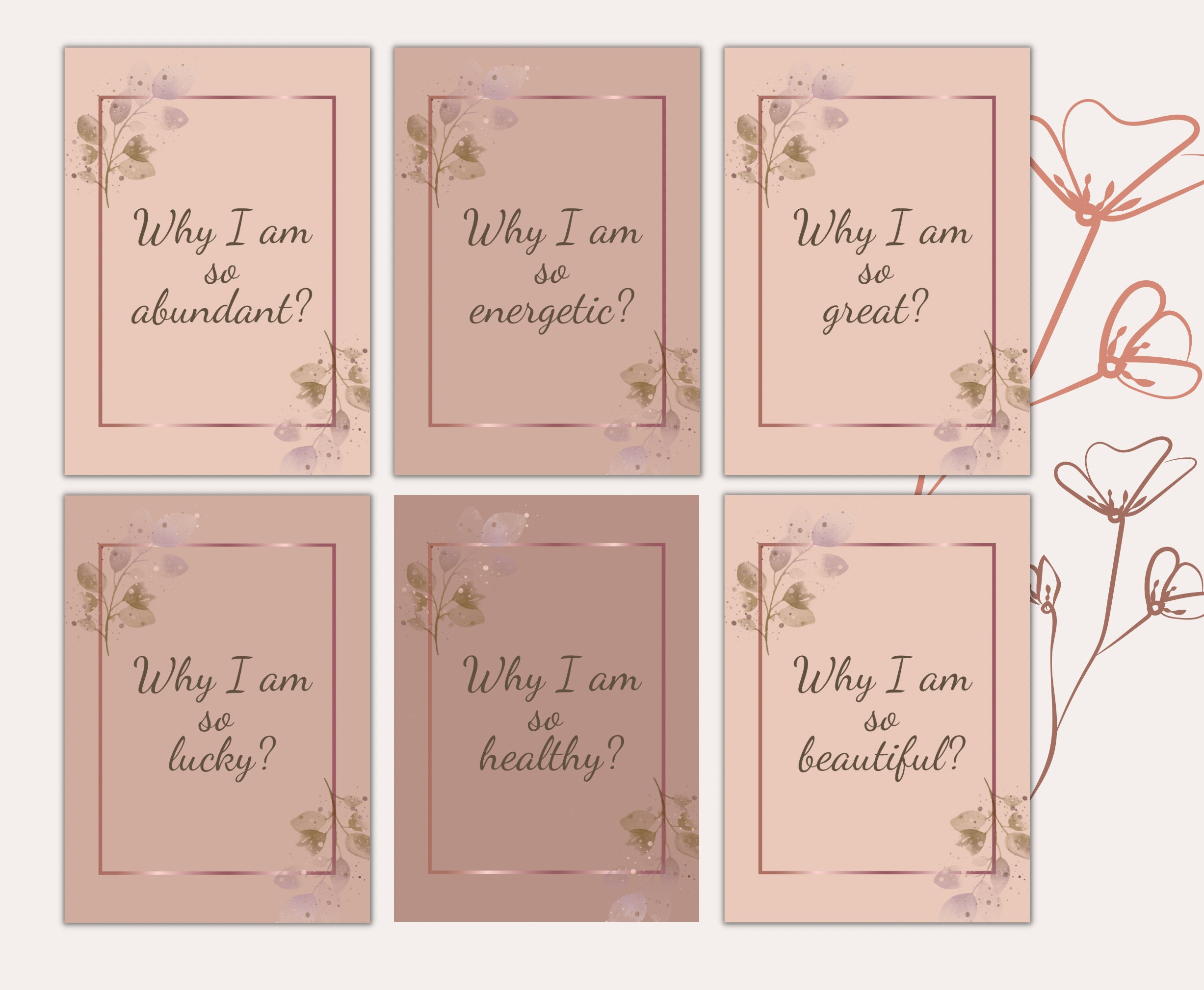 Printable Positive Self Talk Cards, Digital Download, Printable ...
