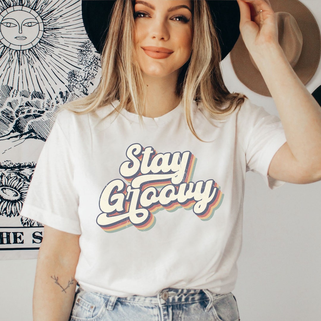 Retro Stay Groovy Shirt, VSCO Girl Shirt, Preppy Clothes, Hippie Summer ...