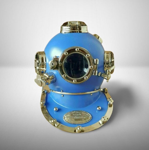 Nautical Navy Blue Scuba Style Diving Helmet US Navy Mark V - Etsy